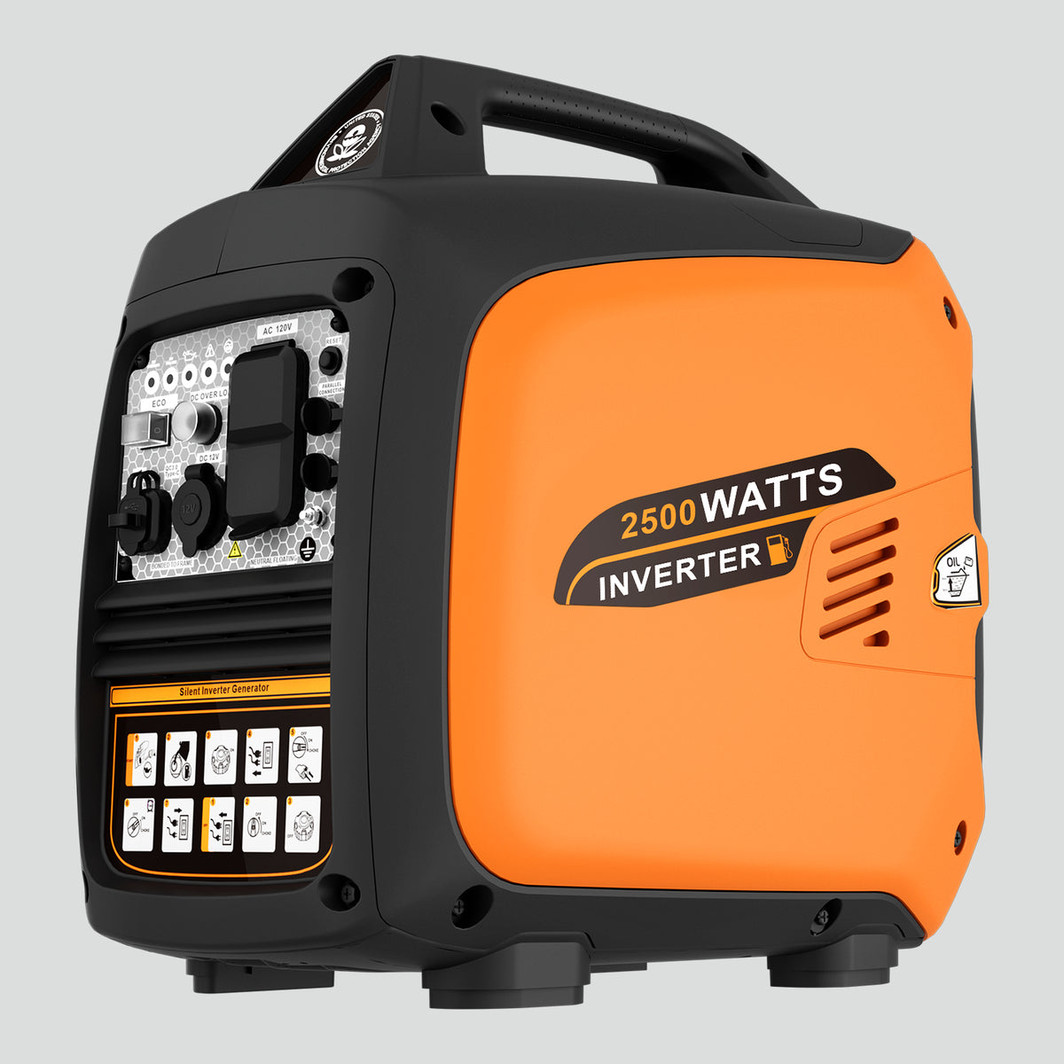 Efurden 2500W Portable Inverter Generator – Ultra-Quiet Gas Powered wi